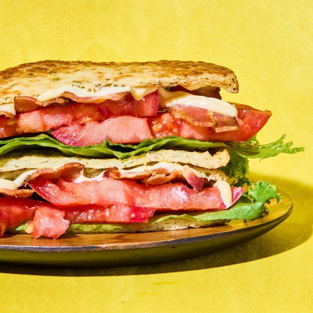 Heirloom Tomato BLT Recipe | Cauliflower Sandwich Rounds Recipe – Outer ...